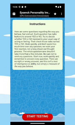 「Eysenck Personality Inventory」をPCでダウンロード