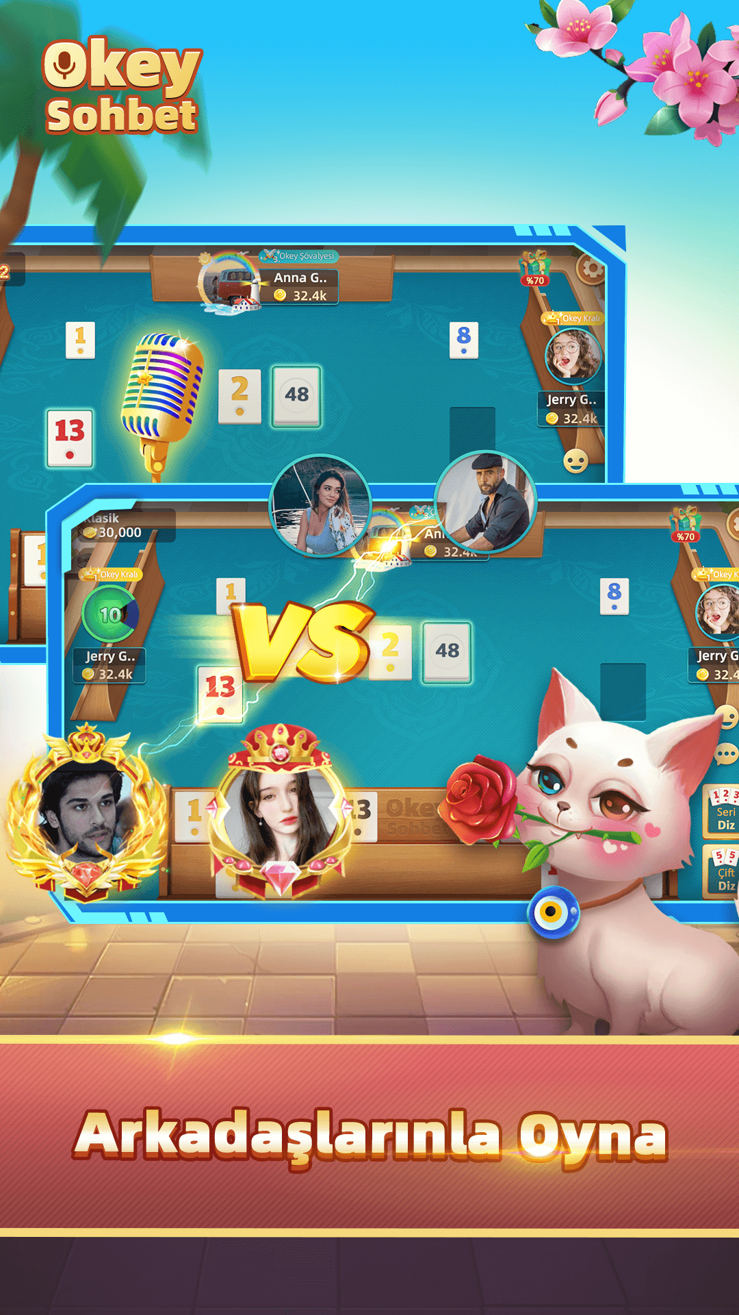 MEmu ile PC'de Okey Sohbet: 101 & batak indirin