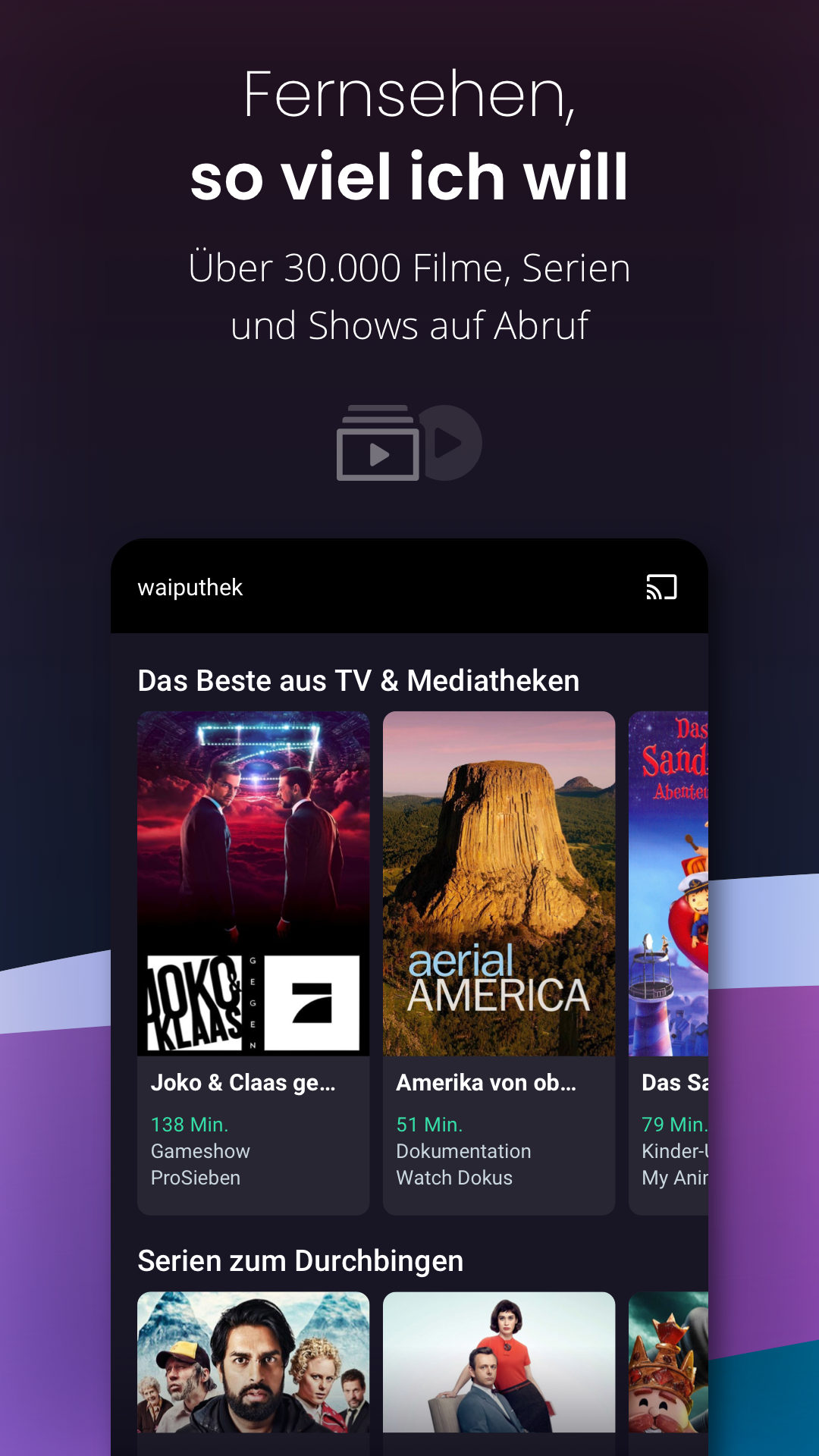 waipu.tv – Live TV-Streaming auf PC herunterladen mit MEmu