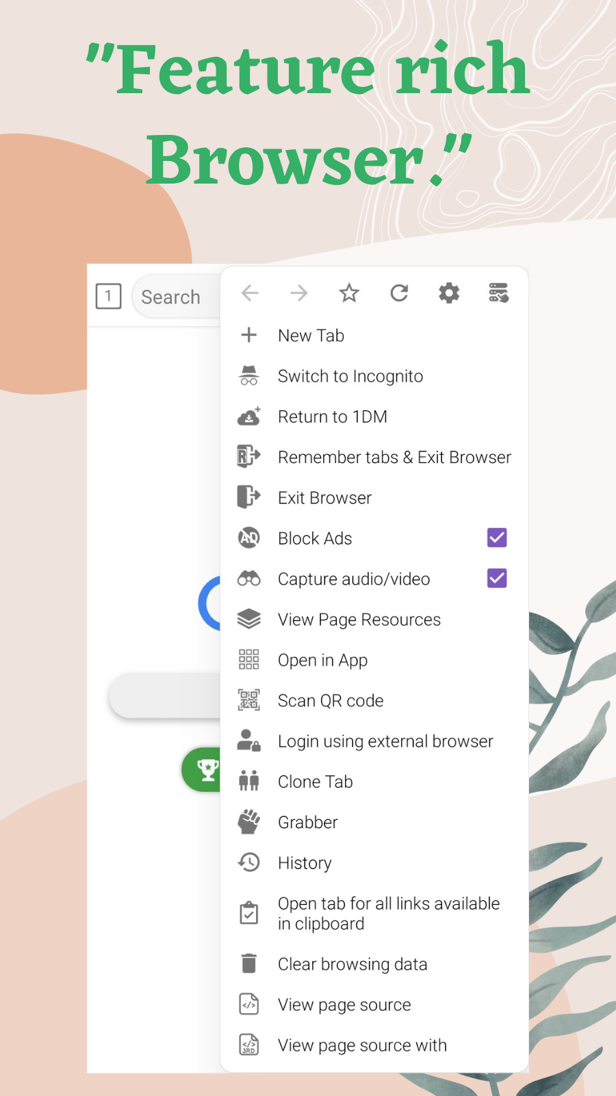 Descargar 1DM: navegador y descargador en PC con MEmu
